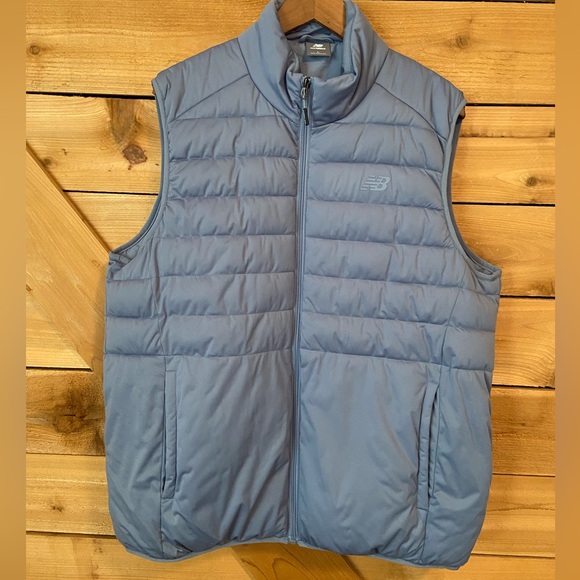 New Balance | Jackets & Coats | New Balance Dusty Blue Winter Vest ...